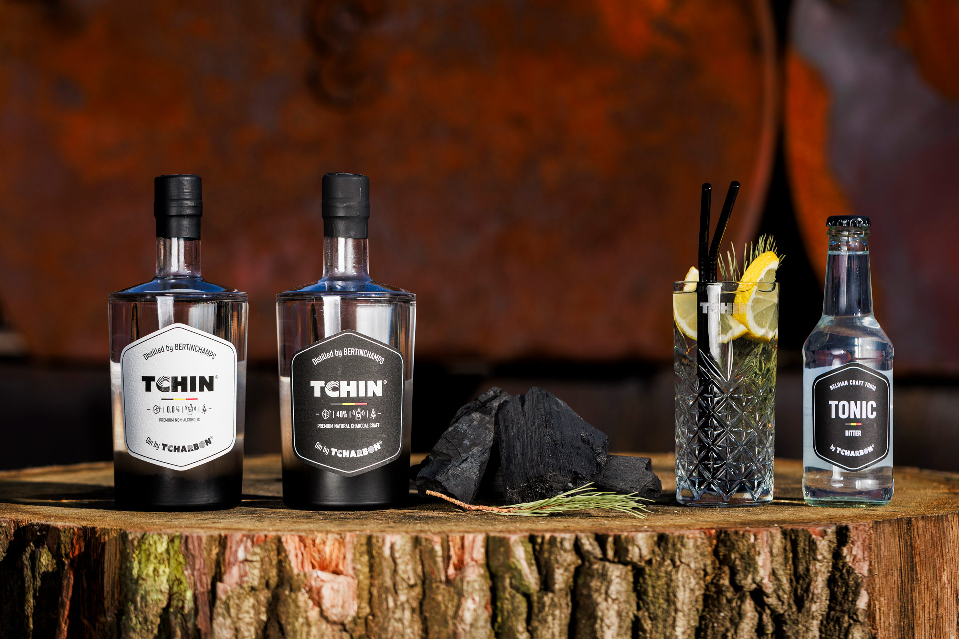 Gin artisanal belge premium | Tchin by Tcharbon